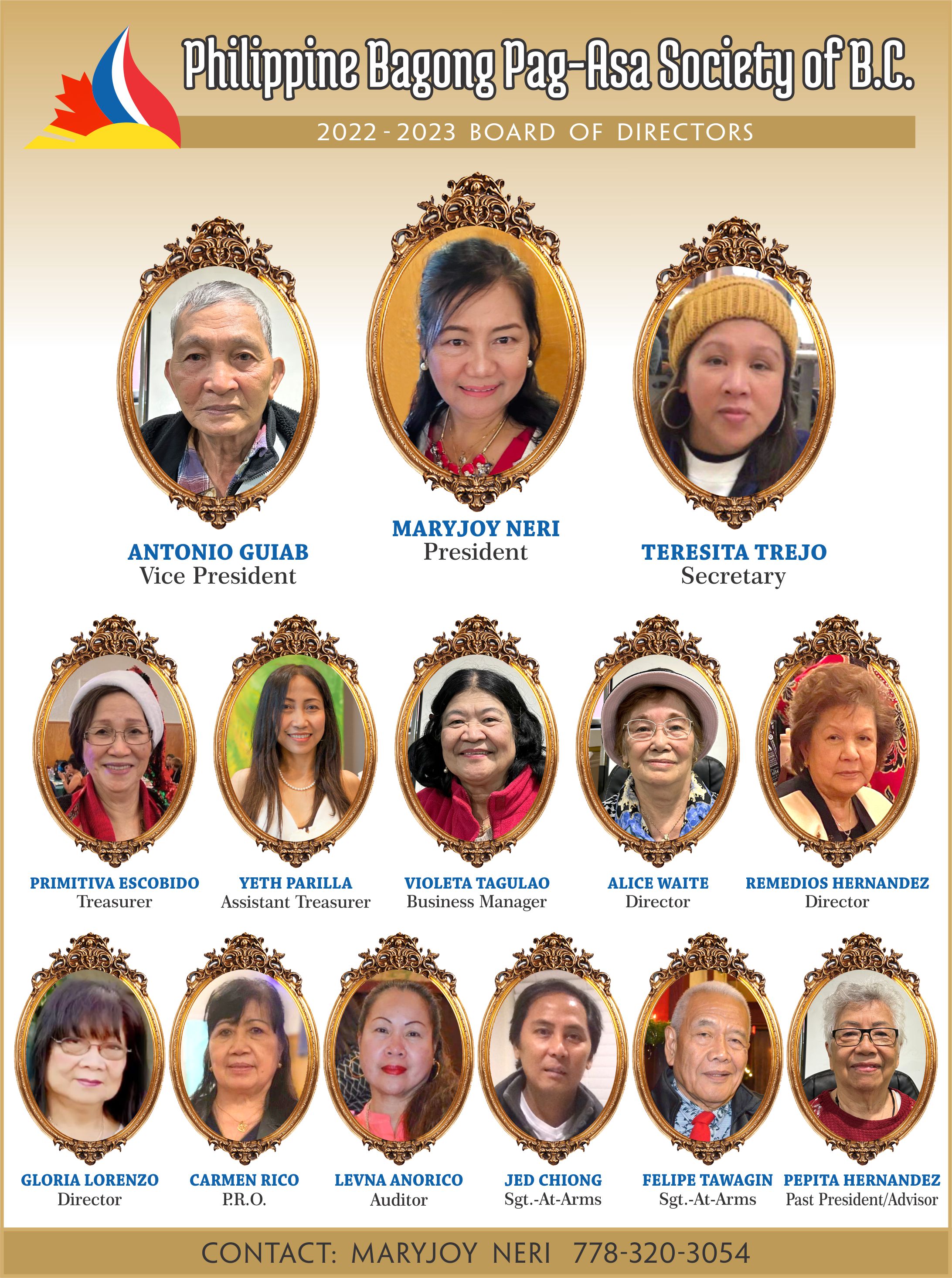 Philippine Bagong Pag-Asa Society of B.C. – Directory